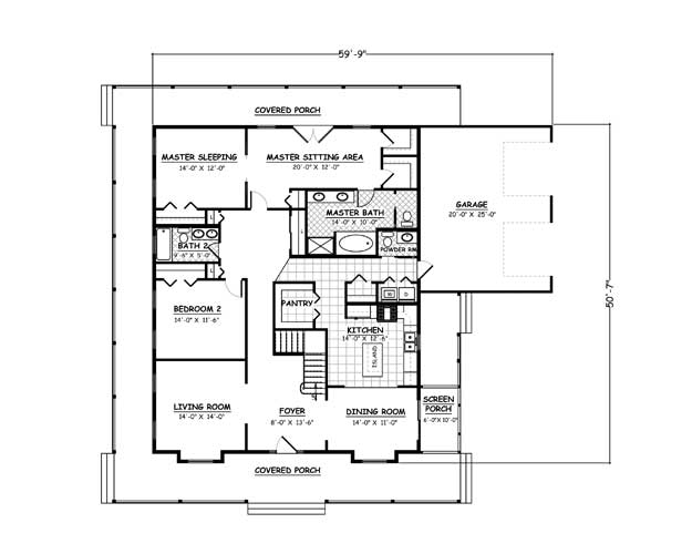 Free Home Plans - New Line Home Design Plan #423-02 - 4 Bedroom, 4 Bath ...
