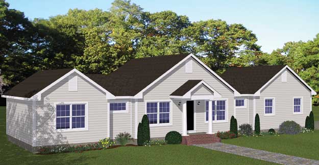 Free Home Plans - New Line Home Design Plan # 847 - 3 Bedroom, 2 Bath ...